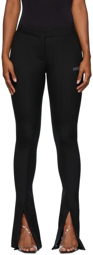 Off-White Logo Printed Tailored Trousers - Black