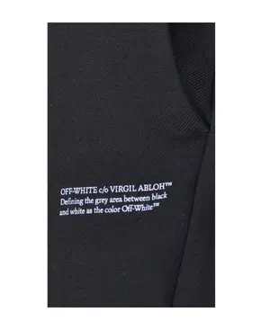 Off-White Logo Printed Tailored Trousers - Black