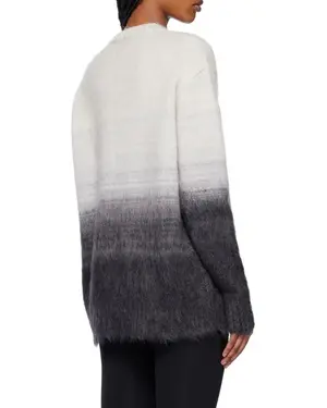 Off-White Intarsia-logo Crew-neck Jumper - Gray