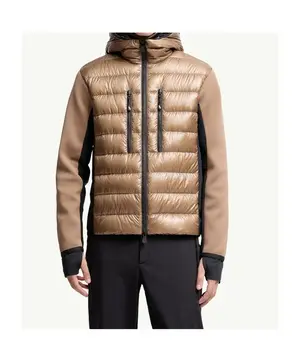 Moncler Padded Zip-up Hoodie - Beige
