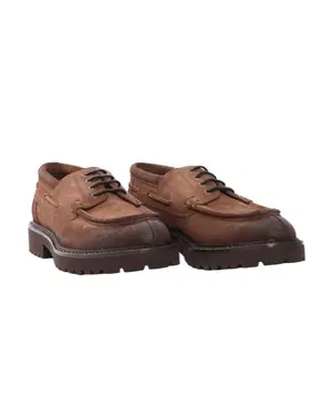 DOUCAL'S Lace-up" Round Toe Lug Sole Shoes