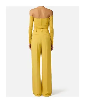 Elisabetta Franchi Long Sleeve Plunge Bodysuit