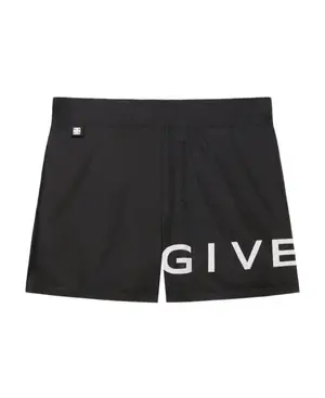 Givenchy Logo Printed Nylon Swimming Shorts - Black