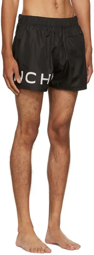 Givenchy Logo Printed Nylon Swimming Shorts - Black