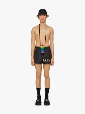Givenchy Logo Printed Nylon Swimming Shorts - Black