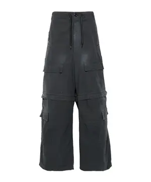 Balenciaga Washed-out Large Cargo Pants - Blue-gray