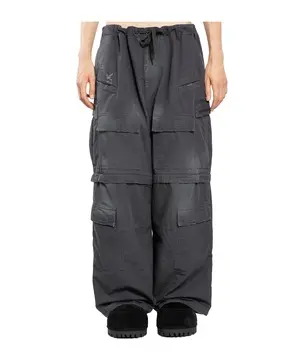 Balenciaga Washed-out Large Cargo Pants - Blue-gray