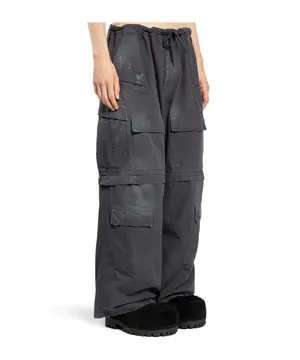 Balenciaga Washed-out Large Cargo Pants - Blue-gray