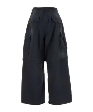 Balenciaga Washed-out Large Cargo Pants - Blue-grey