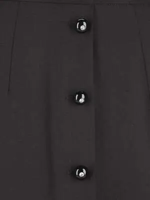 Valentino Garavani Shearling Trim Skirt
