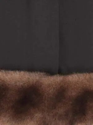 Valentino Garavani Shearling Trim Skirt