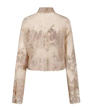 Ermanno Scervino Embellished Cropped Shirt