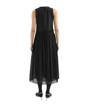 JIL SANDER Muslin Pleated Dress
