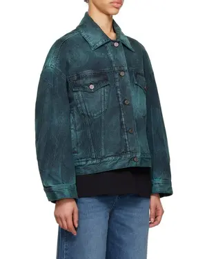 Stella McCartney Oversized Tie-dye Denim Jacket - Black