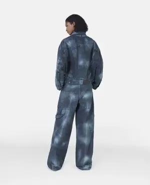 Stella McCartney Oversized Tie-dye Denim Jacket - Black