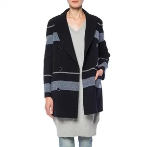 Emporio Armani Striped Double-breasted Coat