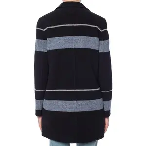 Emporio Armani Striped Double-breasted Coat