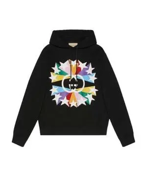 Gucci Interlocking G Star Burst Print Hoodie