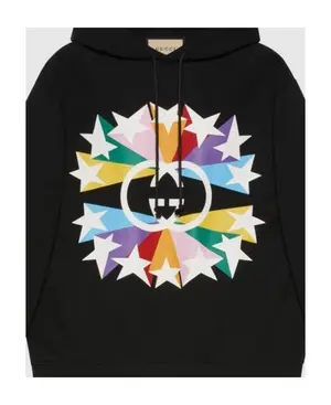 Gucci Interlocking G Star Burst Print Hoodie
