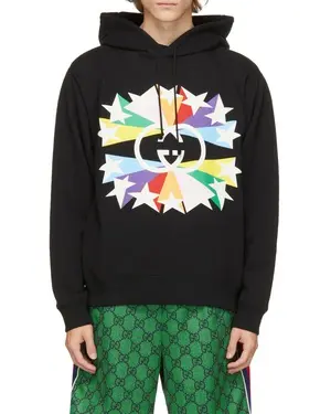 Gucci Interlocking G Star Burst Print Hoodie