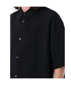 Studio Nicholson Sanko Boxy Short-sleeve Shirt - Black