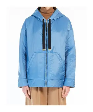Max Mara Reversible Hooded Zip Jacket - Blue