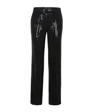 Michael Kors Sequined Pinstripe Straight-leg Pants
