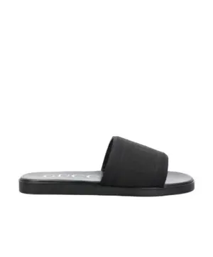 Gucci Tonal Logo Slide Sandals - Black