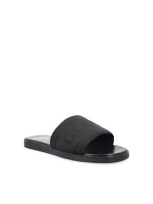 Gucci Tonal Logo Slide Sandals - Black