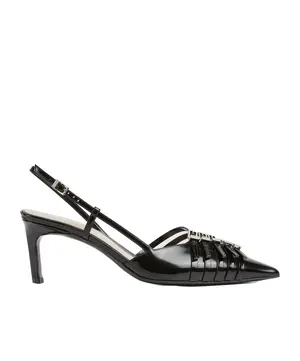 Gucci Mid Heel Slingback Pumps - Black
