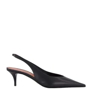 Amina Muaddi Anok Sling Stiletto Heel - Black