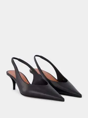 Amina Muaddi Anok Sling Stiletto Heel - Black
