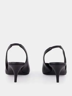 Amina Muaddi Anok Sling Stiletto Heel - Black