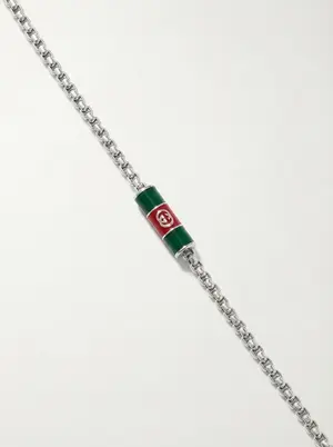 Gucci Bracelet With Web Detail - Silver