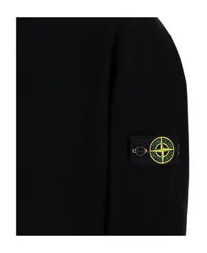 Stone Island Compass Patch Knit Jumper - Black
