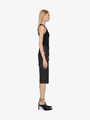 Givenchy 4g Logo Plaque Ribbed Sleeveless Tank Top - Black