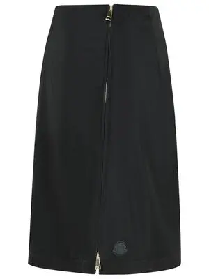 Moncler Zipped Midi Skirt - Black
