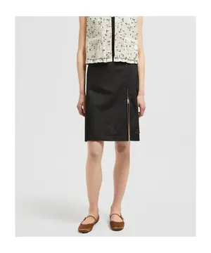 Moncler Zipped Midi Skirt - Black