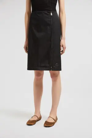 Moncler Zipped Midi Skirt - Black