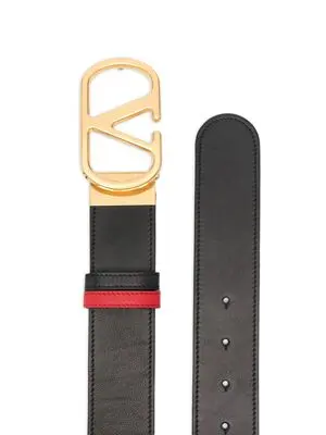 Valentino Garavani Vlogo Signature Reversible Belt - Black