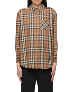 Burberry Ombré Check Cotton Twill Shirt