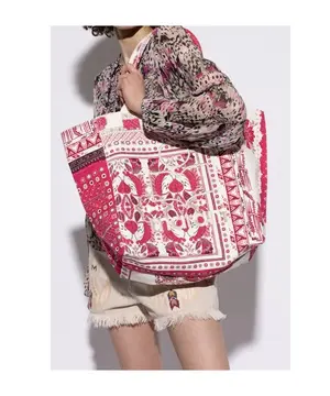 Isabel Marant Étoile Yenky Logo Embroidered Shopping Bag - Red