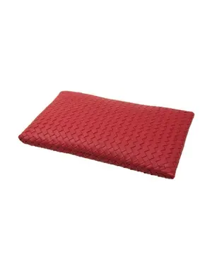 Bottega Veneta Woven Zipper Clutch - Red