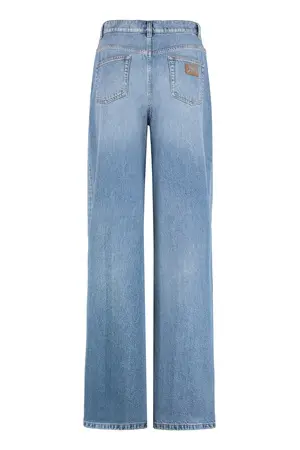 Dolce & Gabbana 5-pocket Wide Leg Jeans - Blue