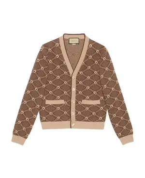Gucci Jacquard Knit Cardigan