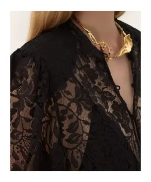 Chloé Floral Lace High-neck Dress