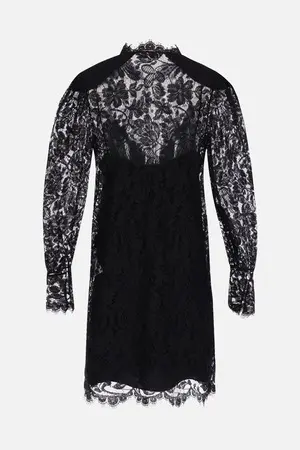 Chloé Floral Lace High-neck Dress