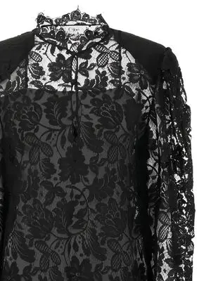 Chloé Floral Lace High-neck Dress