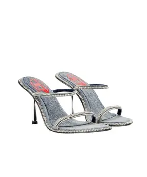 DIESEL® D-havanna Embellished Mules - Light Blue
