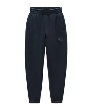Alexander Wang Logo Embellished Tapered Pants - Black